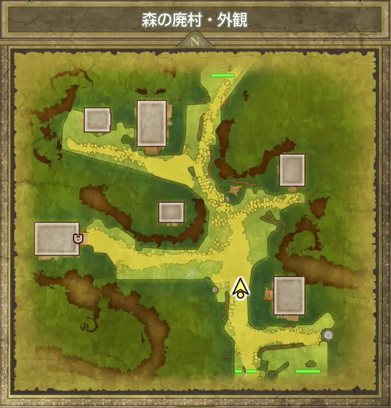 【HD-2D版ドラクエ2】「森の廃村・外観」の宝箱やショップ、出現モンスター等のまとめ｜DQ2/ドラゴンクエストII リメイク 攻略Wiki：ヘイグ