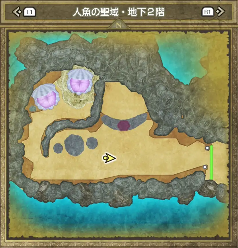 【HD-2D版ドラクエ2】「人魚の聖域・地下2階」の宝箱やショップ、出現モンスター等のまとめ｜DQ2/ドラゴンクエストII リメイク 攻略Wiki：ヘイグ